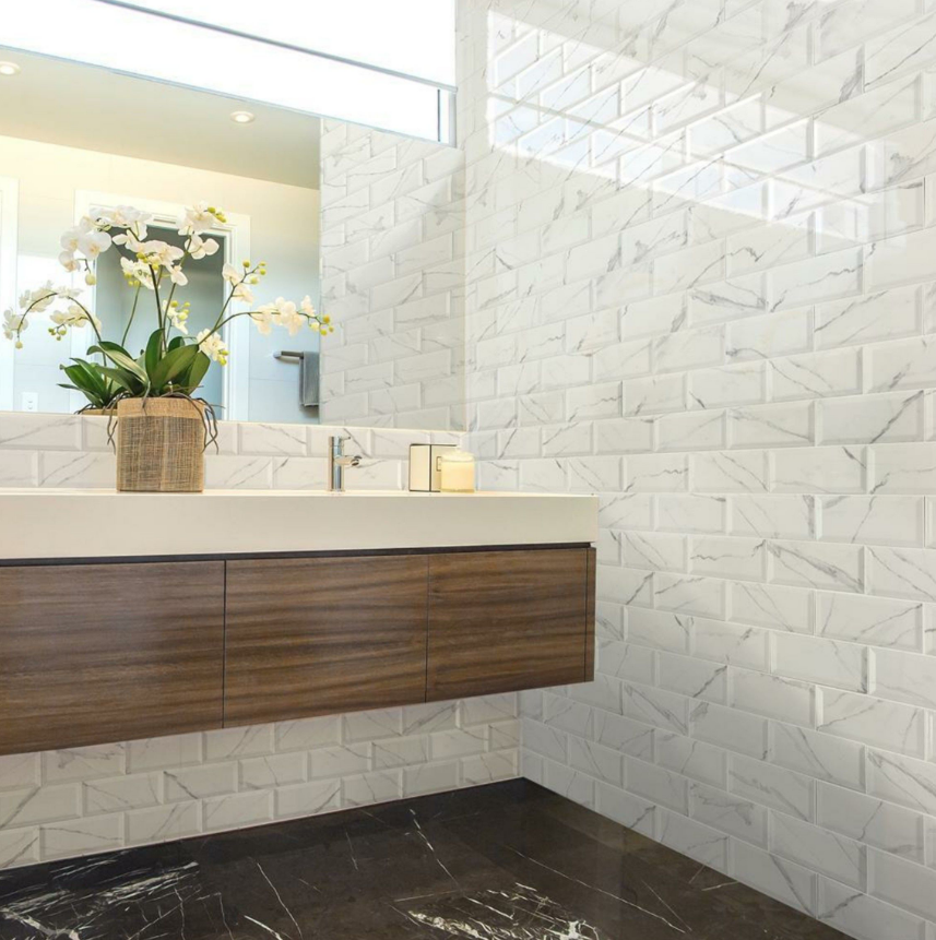 Apennine Bevelled Gloss Marble Effect Tile 200x100x6mm – TF TILES