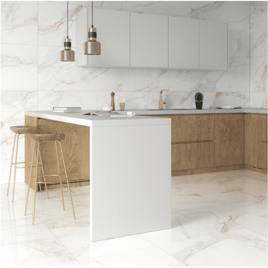 Marshall Gold Marble Effect Tile 1200x1200x10.5mm – TF TILES