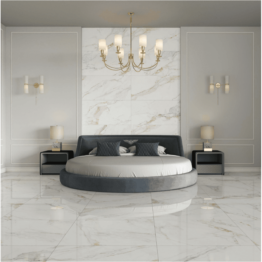 Marshall Gold Marble Effect Tile 1200x1200x10.5mm – TF TILES