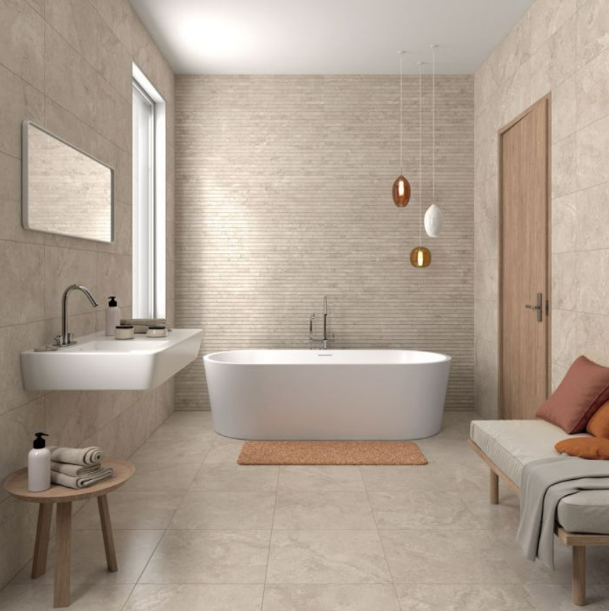 Melrose Himalaya Beige Floor Tile 450x450x8.5mm – TF TILES