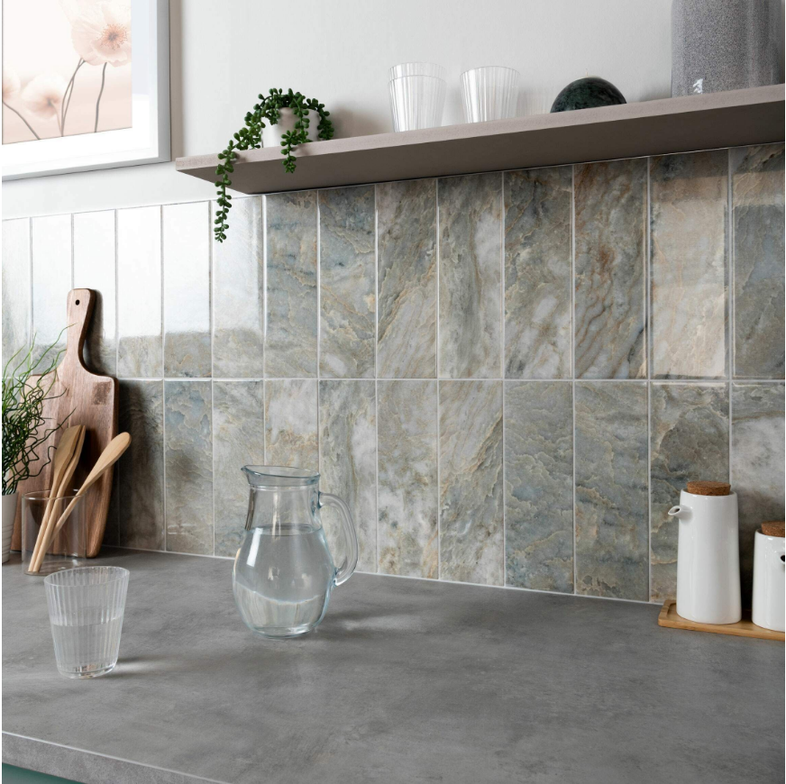 Onix Verde Marble Effect Tile 300x100x8mm – TF TILES