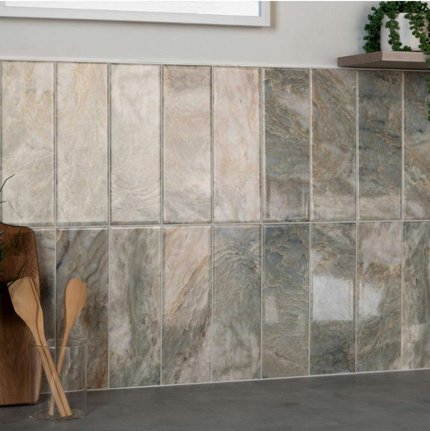 Onix Verde Marble Effect Tile 300x100x8mm – TF TILES