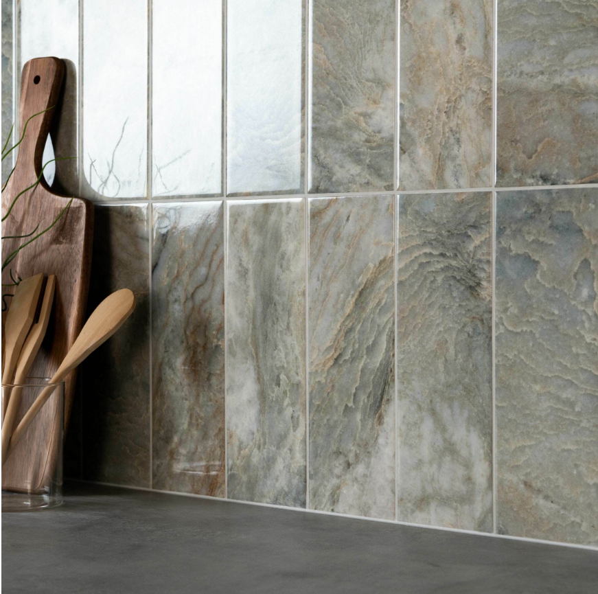 Onix Verde Marble Effect Tile 300x100x8mm – TF TILES