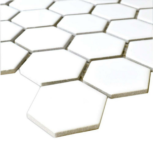 Pixel White Hexagon Gloss 282x325x6mm – TF TILES