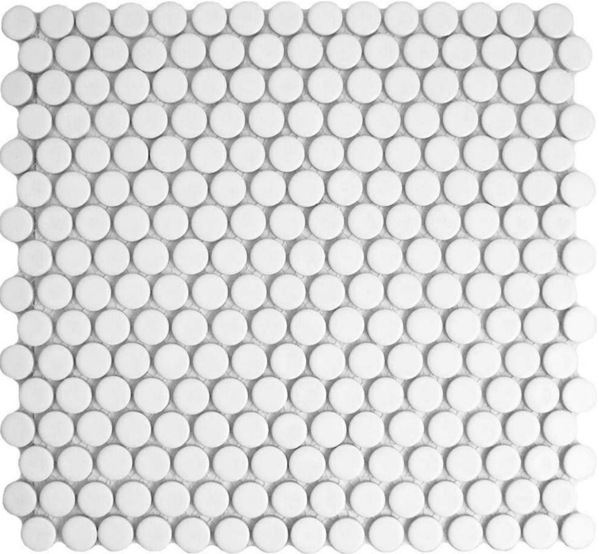 Pixel White Circular Matt 315x309x6mm – TF TILES