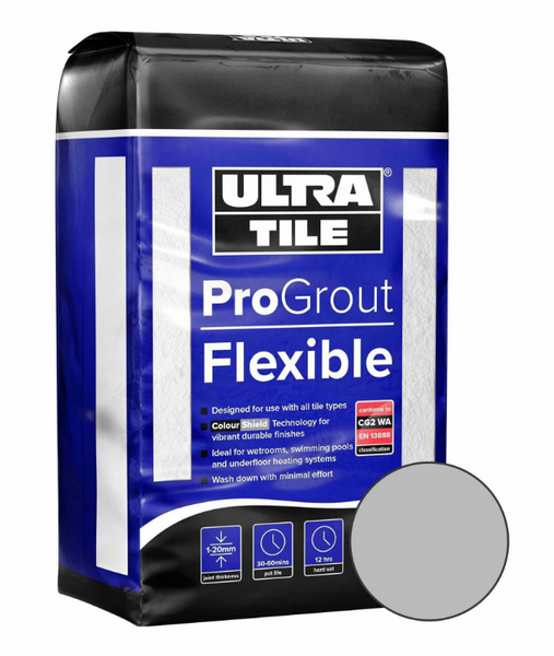 Grout - Ultra Tile Fix ProGrout Flexible 3KG - Silver Grey – TF TILES