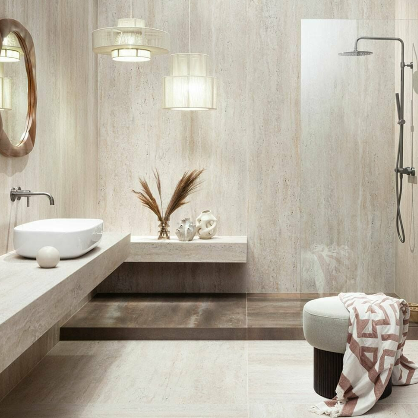 Travertino Matt Travertine Effect Tiles 1200x600x8mm – TF TILES