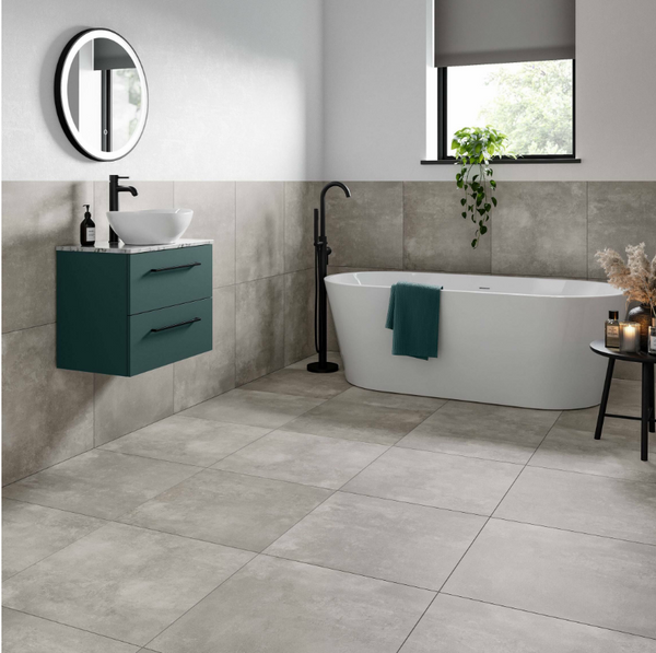 Tapa Grey Concrete Effect Rectified 600x600x8mm – TF TILES