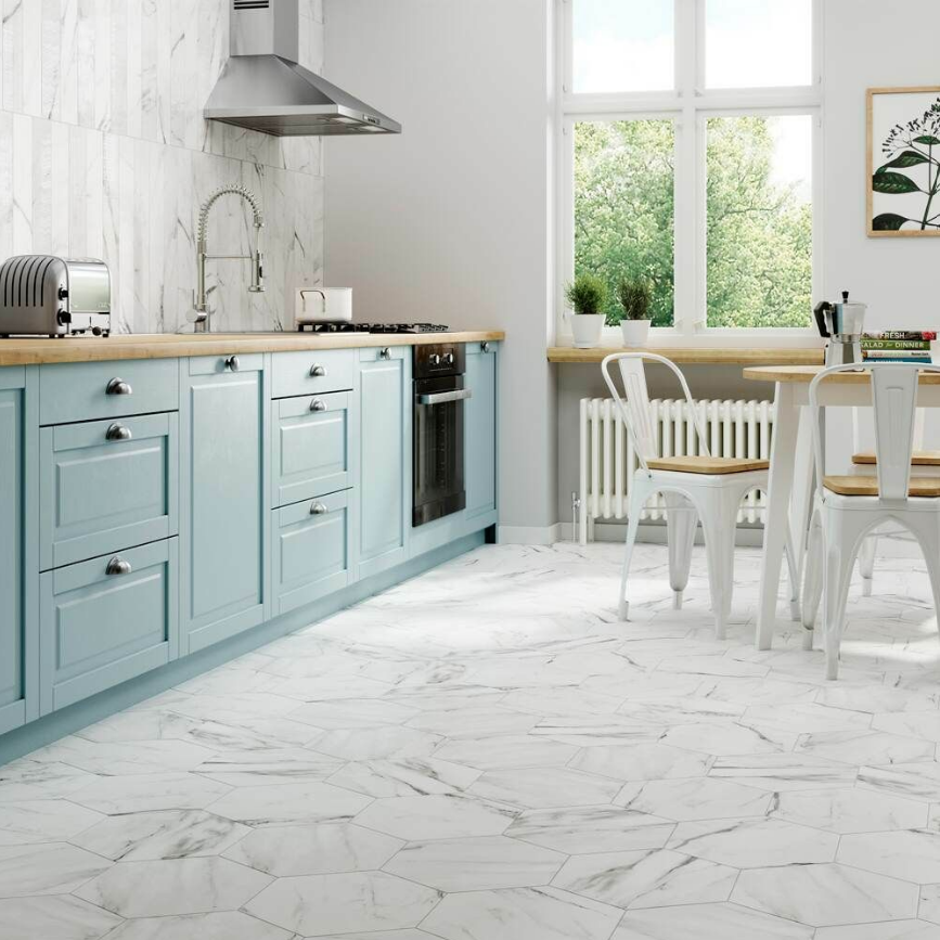 Venato Hexagon Marble Effect Tile 285x330x9mm – TF TILES