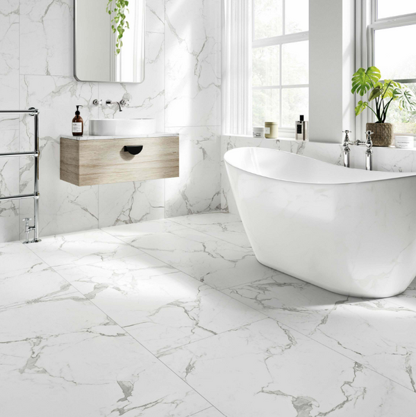 Versailles Carrara Marble Effect Matt 1200x600x9mm – TF TILES