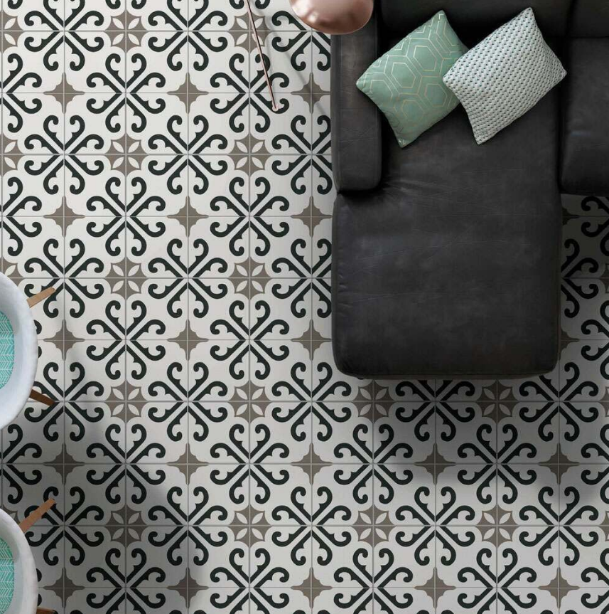 Bello Derby Matt Grey Patterned Floor Tiles 450x450x9.5mm – TF TILES