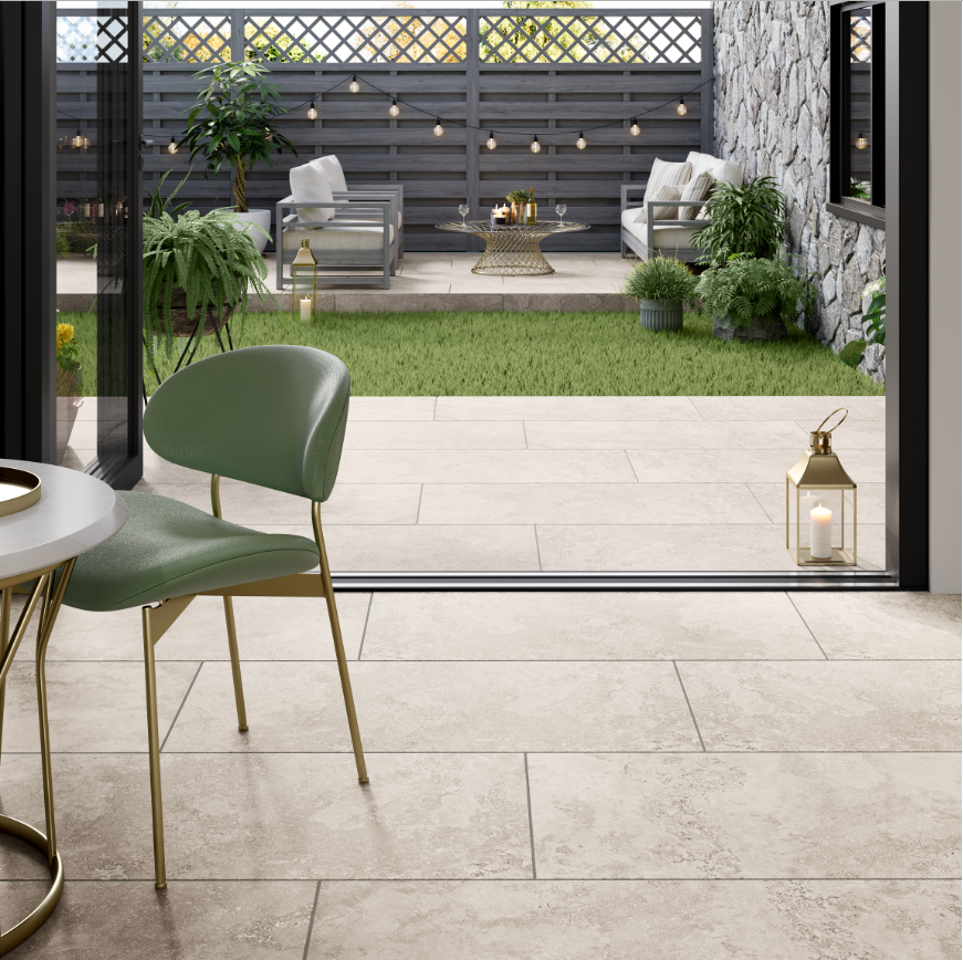 Rapolano Beige Travertine Effect Outdoor Tiles 1200x600x20mm – TF TILES