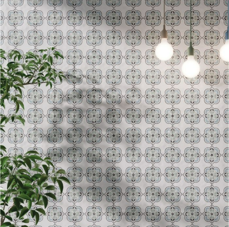 Tanger Blue Petals 123x123x8.7mm – TF TILES
